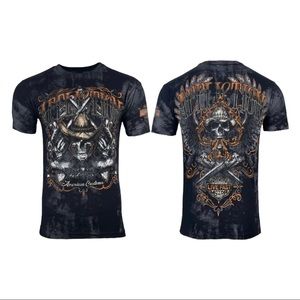 Affliction | Shirts | Affliction Mens Tshirt Ac Outback Skull Biker ...